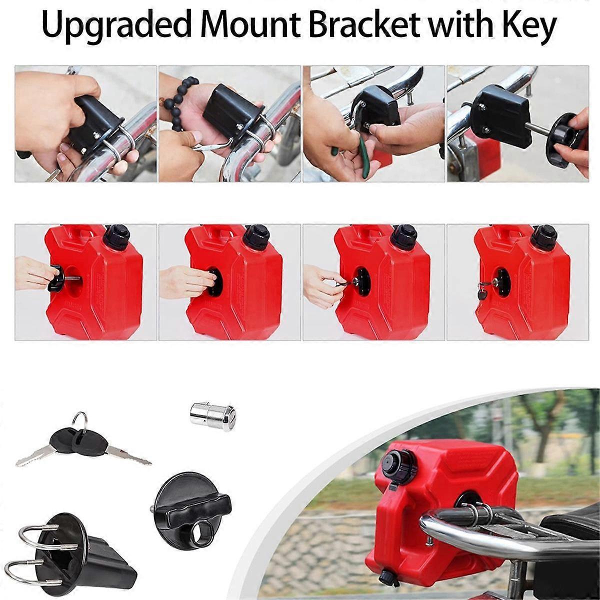 Red 5L Emergency Backup SUV Motorcycle Petrol Storage Gas Tank with ...