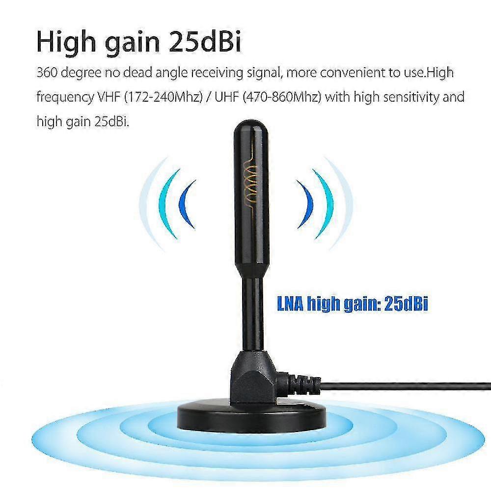 Hd digital indoor amplified tv antenna 200 miles ultra hdtv with ...