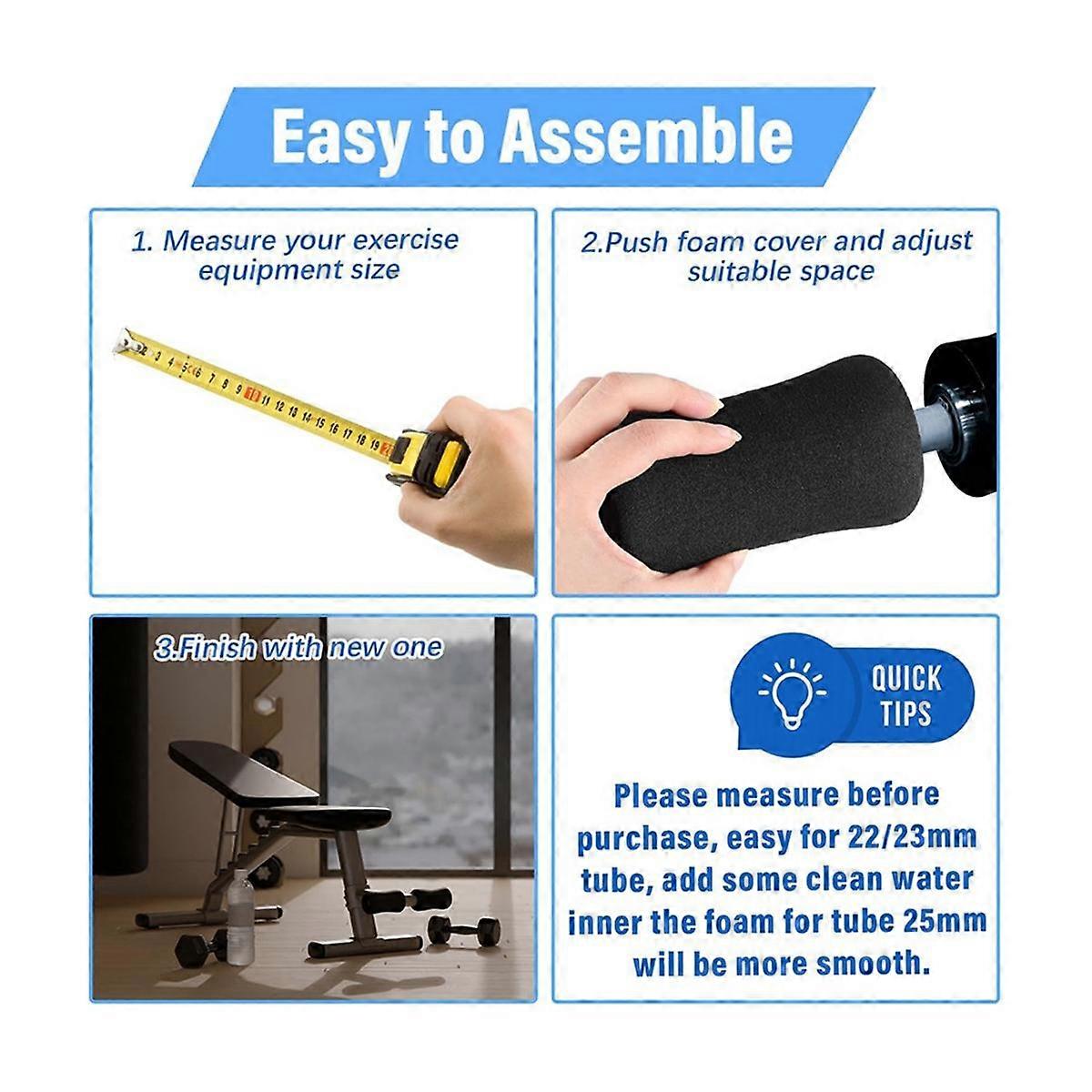 Foam Foot Pads Rollers Soft Buffer Tube Cover Machine Tube Leg Gym ...