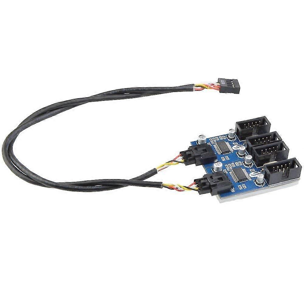 9pin Usb Header Male 1 To 4 Female Extension Cable Card Motherboard 9-pin Usb Hub Usb 2.0 9 Pin ...