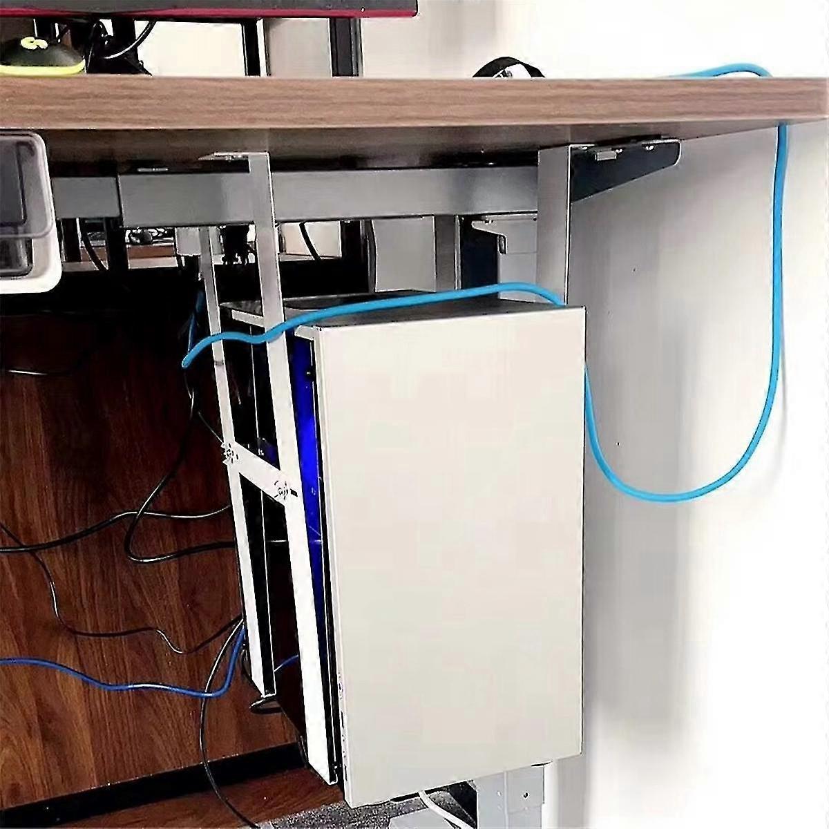 1 Set Under Desk Pc Mount Bracket For Computer Case Computer Mainframe ...