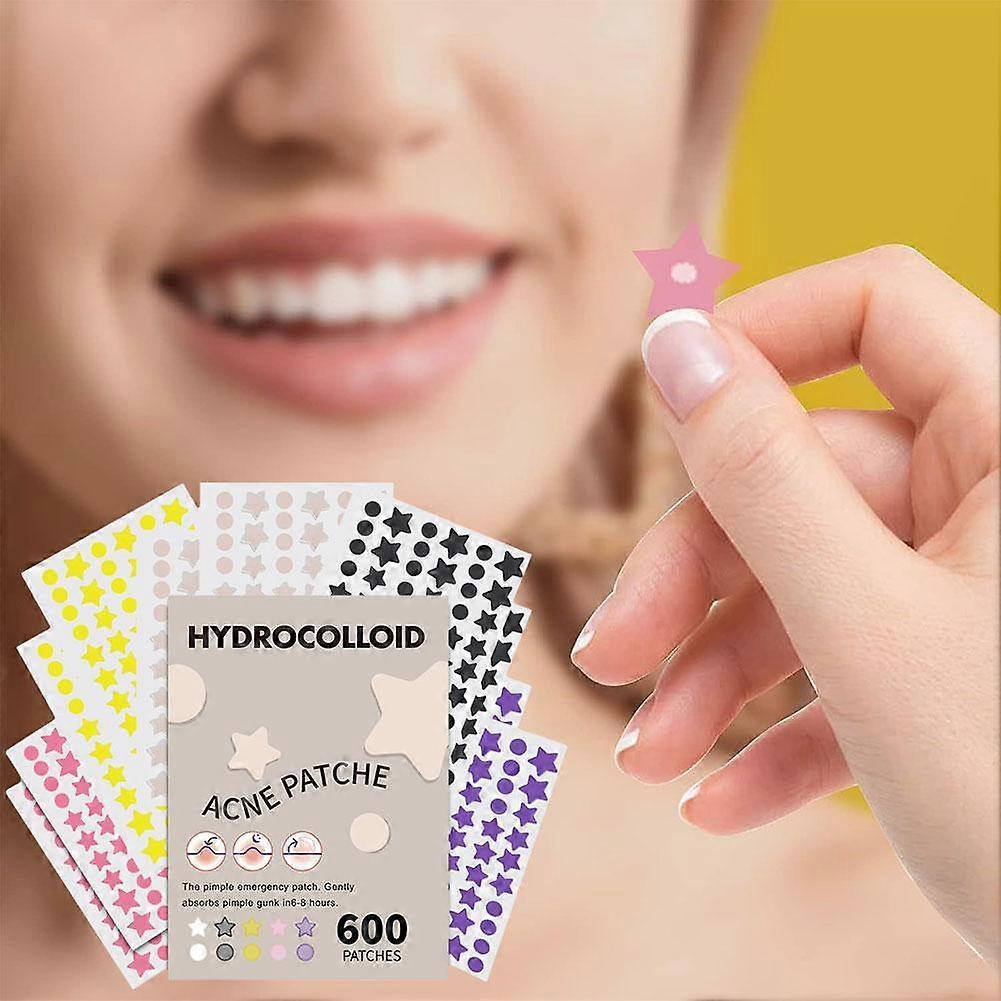 600PCS/SET Star Pimple Patch Acne Colorful Invisible Acne Stickers Skin ...