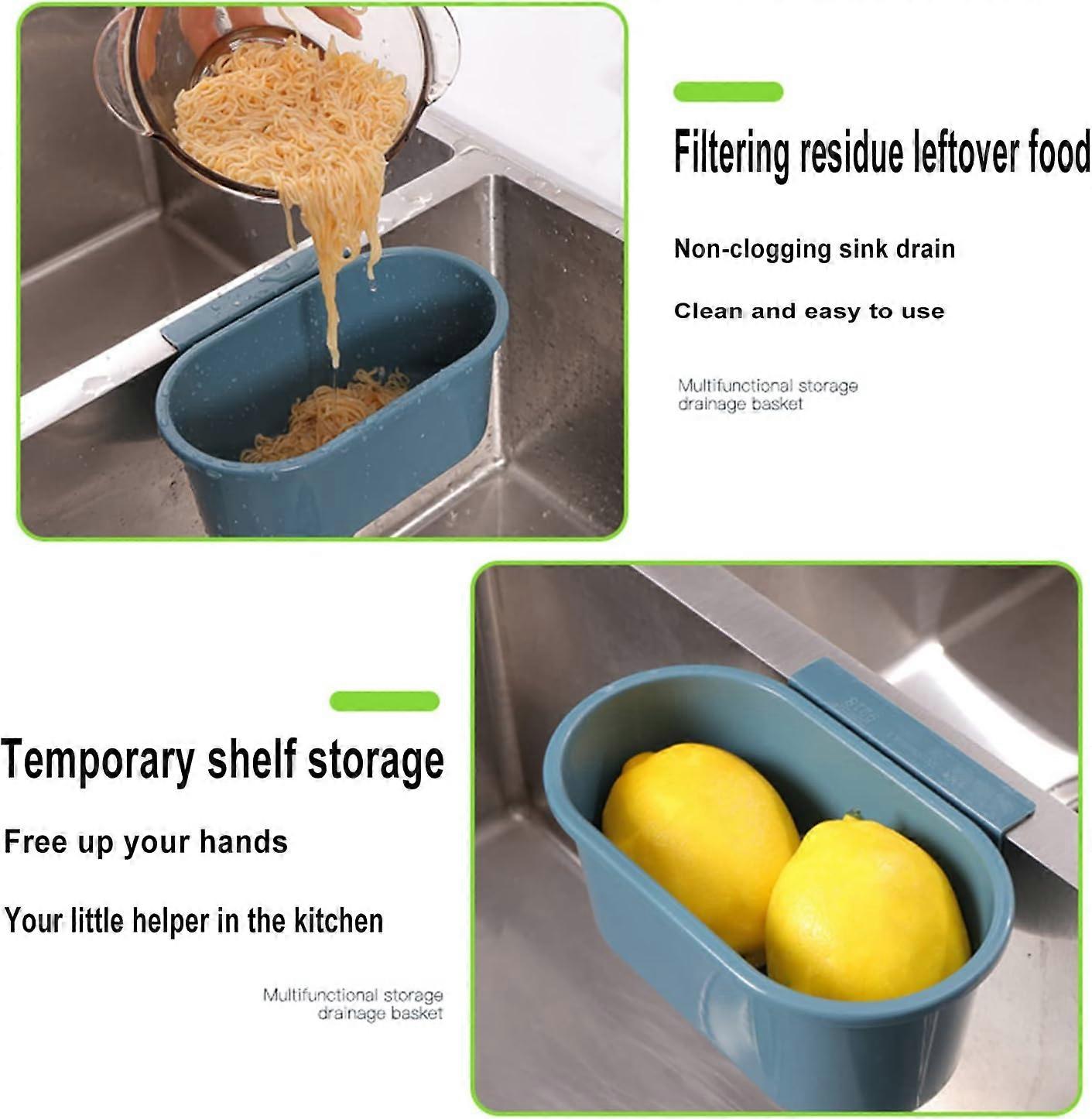 2 Pcs Kitchen Sink Corner Strainer Sink Mesh Drain Basket for Food ...