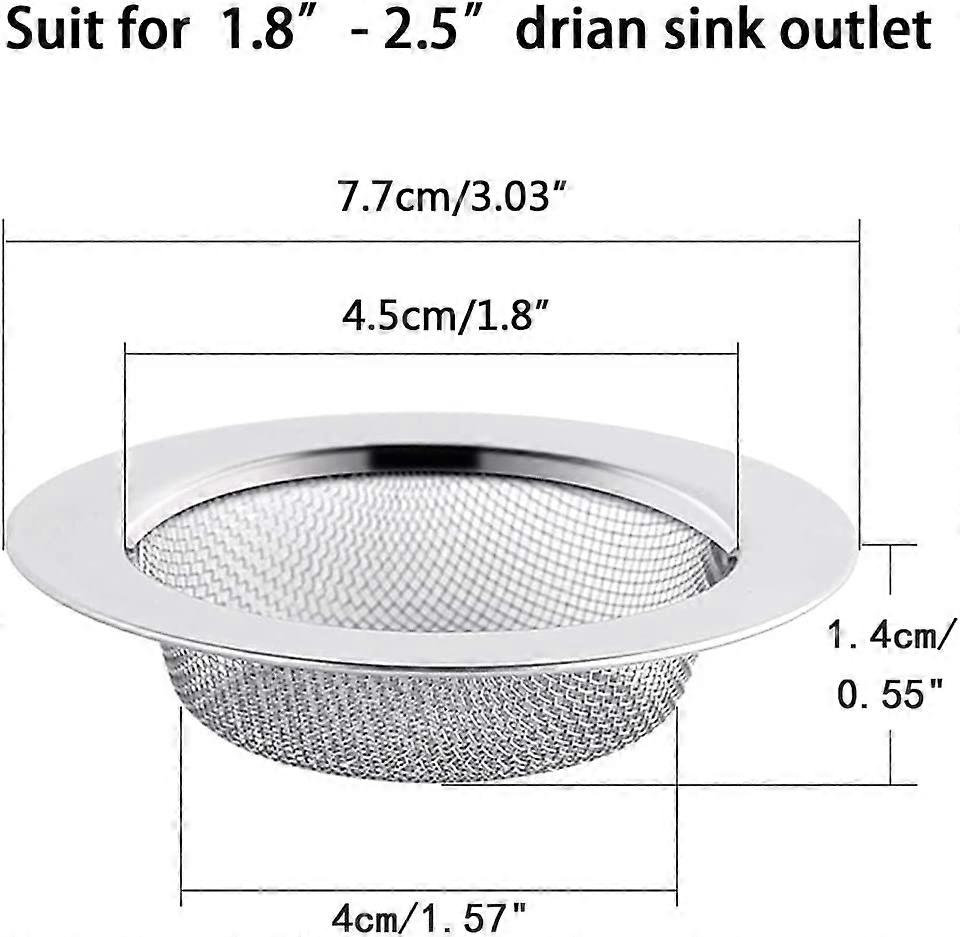 2PCS Stainless Steel Sink Strainer, 7.5cm Drain Strainer, Sink Strainer ...