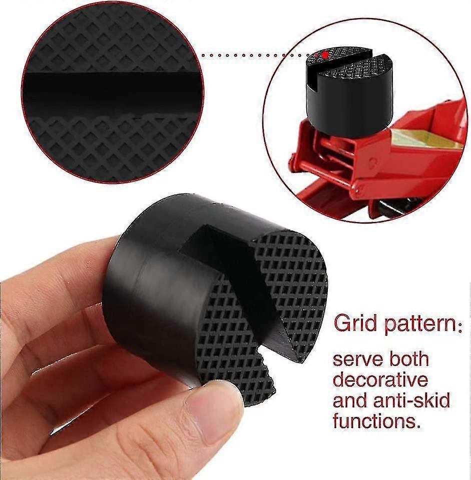 2 Pieces Universal Rubber Jack Pad With Groove, Rubber Buffer Block ...