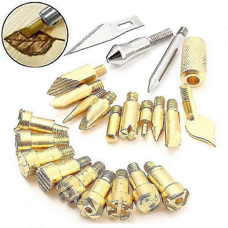 23pcs Pyrography Wood Burning Tips Wood Burning Tool Kits Carving Iron ...