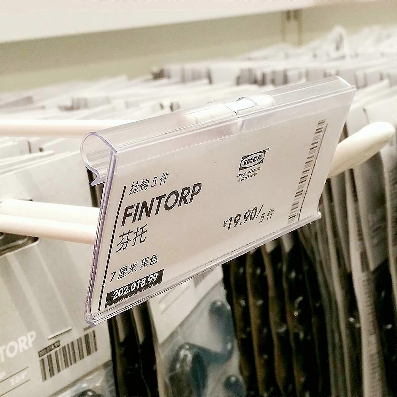 70pcs Clear Plastic Label Holders For Wire Shelf Retail Prices Tag ...