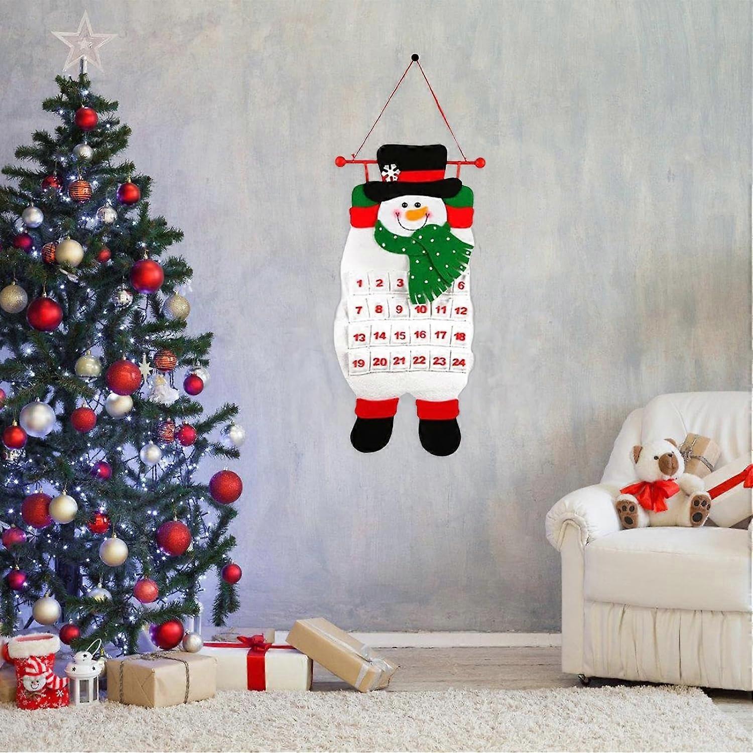 Felt Christmas Tree Advent Calendars, 24 Day Countdown Christmas Advent ...