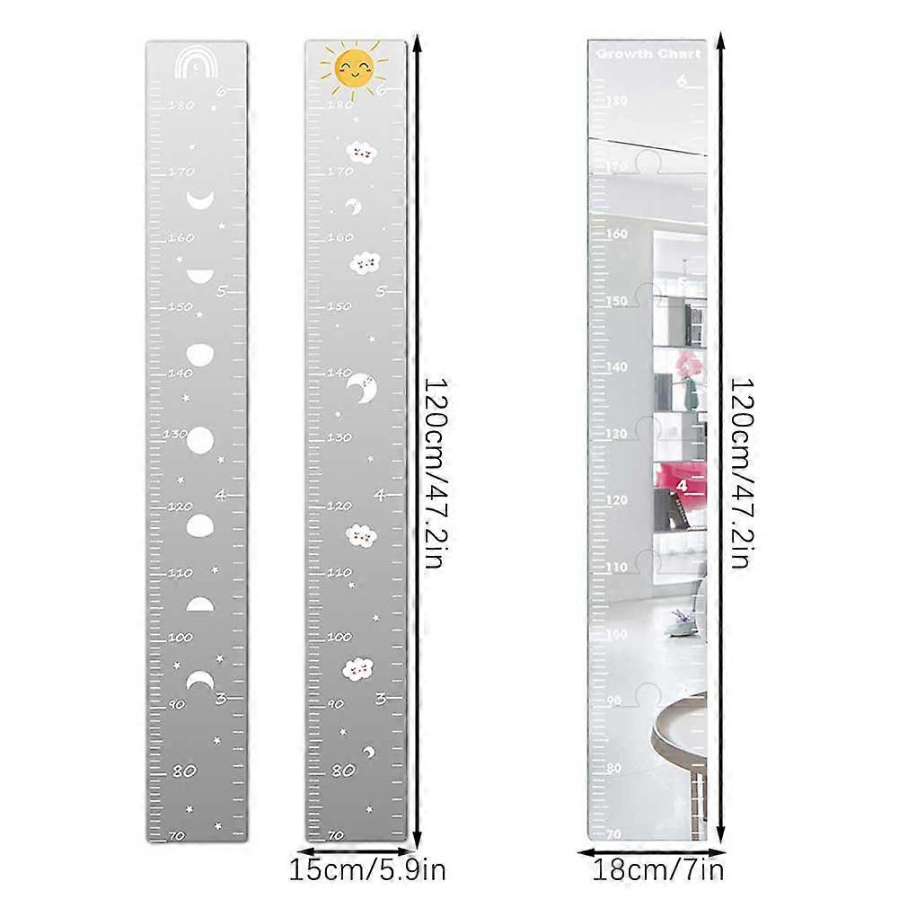 Personalized Puzzle Mirror Growth Chart for Kids, 70-180cm Kids Height ...