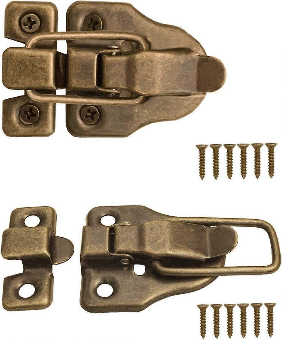 2 x Clasps for Trunks, Boxes, Suitcases, Metal Fittings, Vintage Brass ...