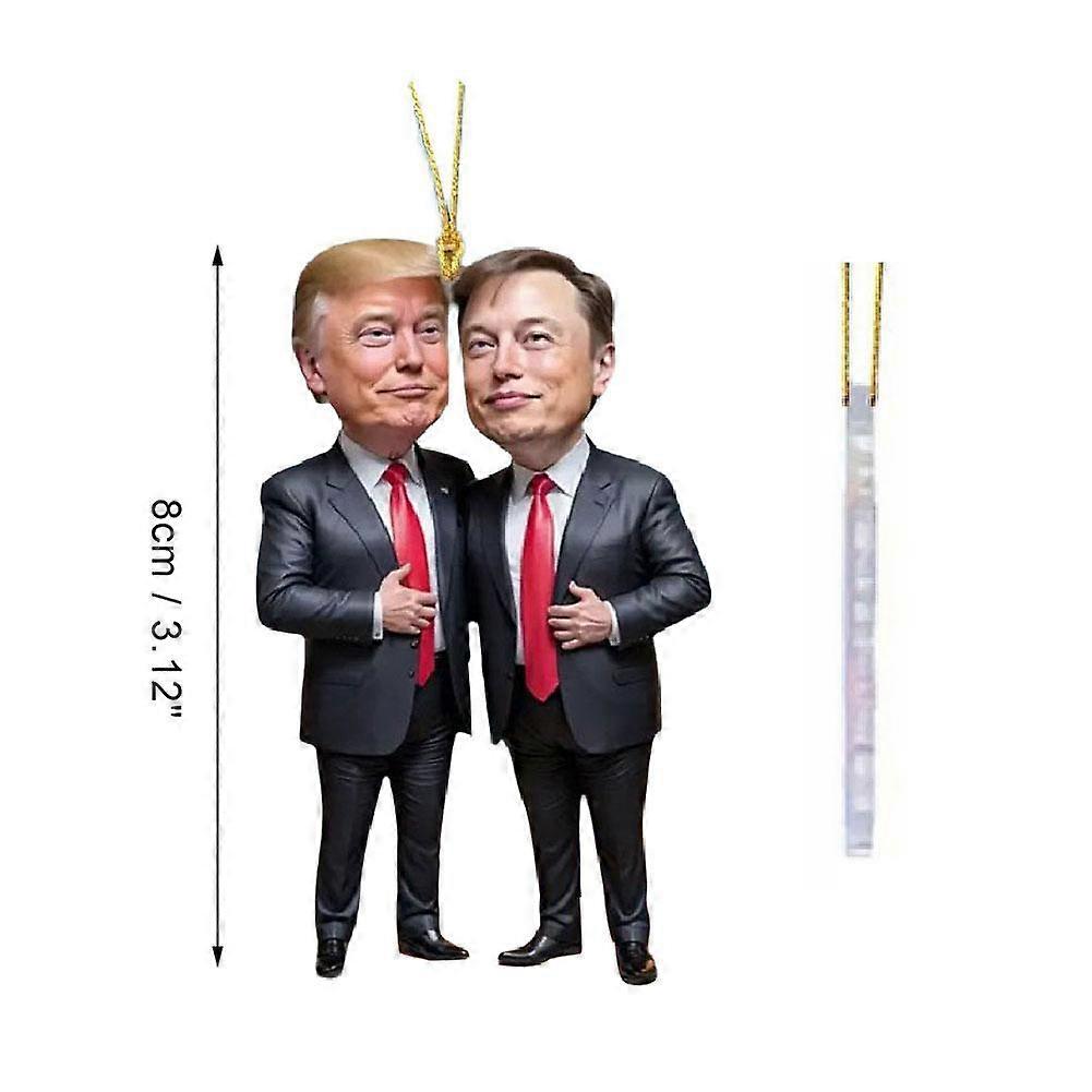 President Donald Elon Musk Christmas Tree Ornament Acrylic Decoration ...