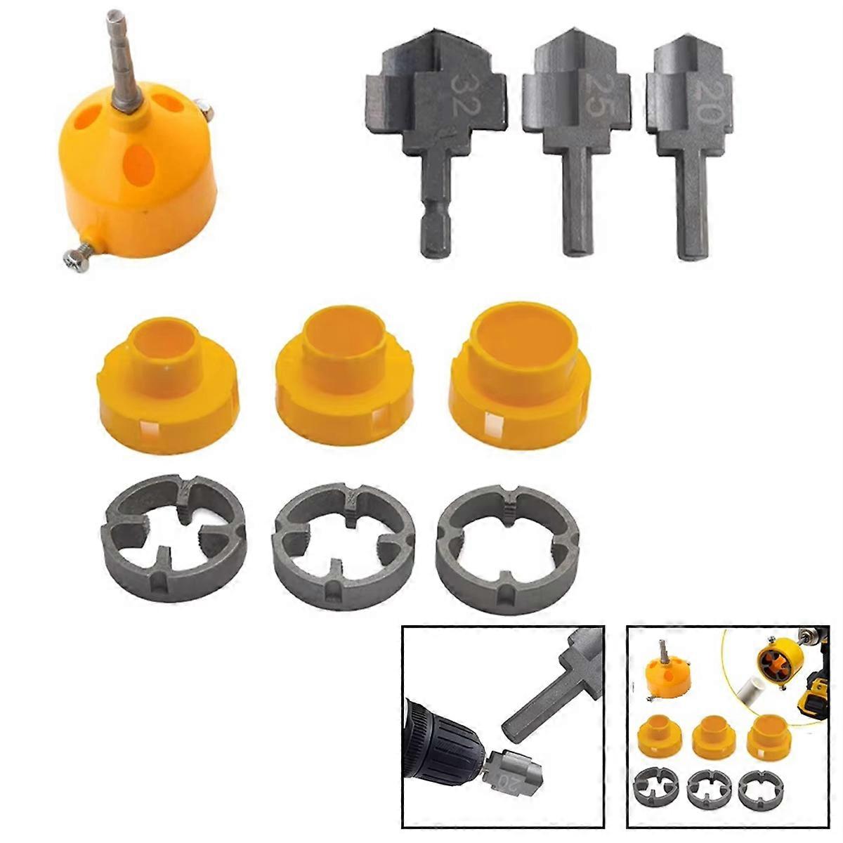 PPR Lifting Stepped Drill Bit with PVC Pipe Threader Water Pipe | Fruugo UK