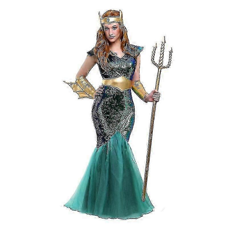 Carnival Sea Mermaid Costume Men Sexy Poseidon Fancy Dress Halloween ...