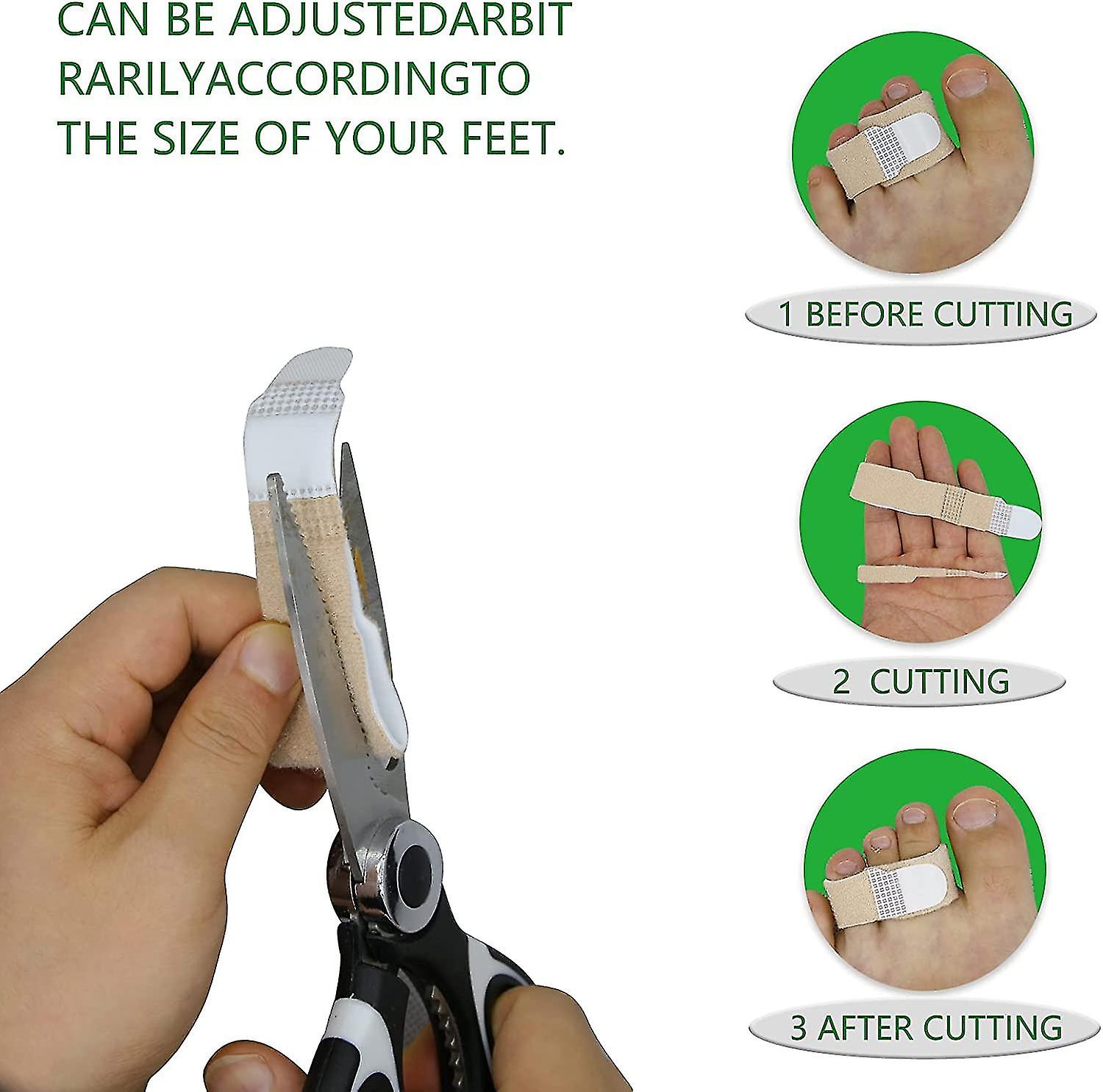 8pcs Fabric Hammer Toe Wraps,toe Bandages Brace,toe Corrector For ...