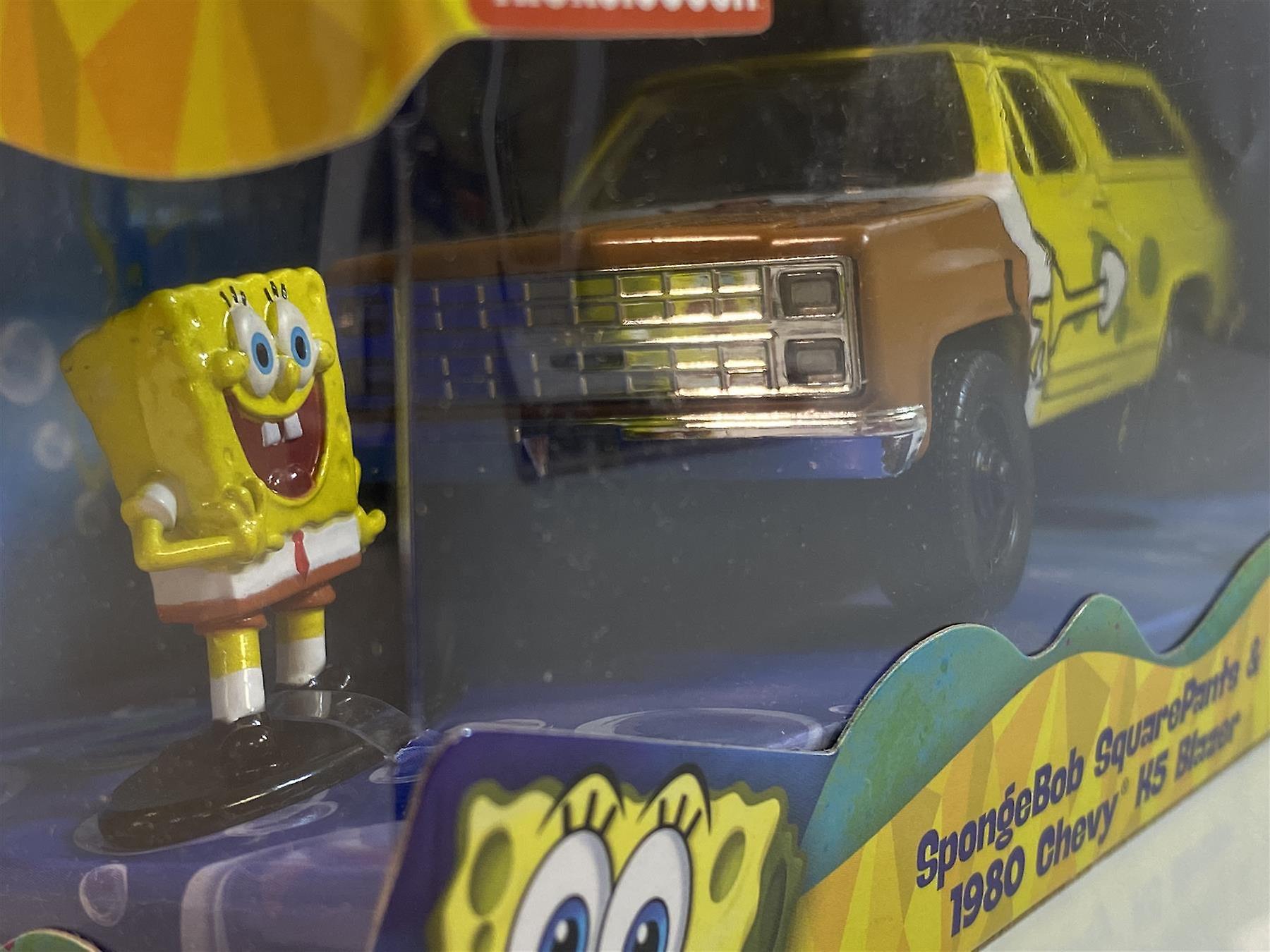 SpongeBob SquarePants Figure and 1980 Chevy K5 Blazer 1:32 Jada 31798 ...