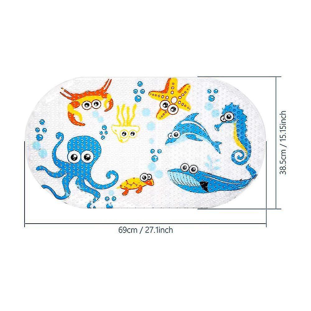 Ghyt Non-slip Bath Mat Shower Mat With Suction Cups For Baby Child For ...