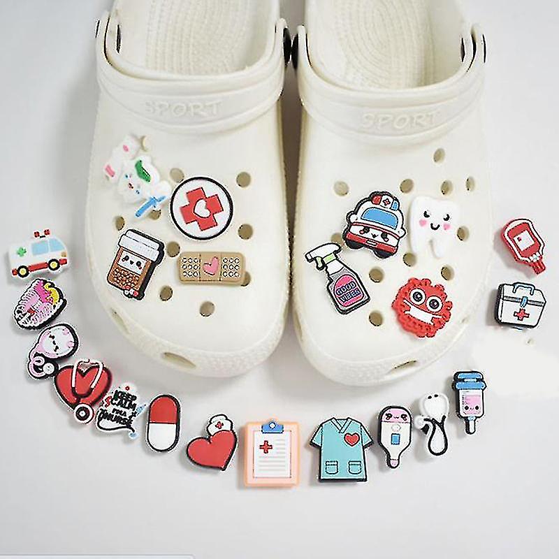 10pcs Shoe Charms Cartoon Medical Shoe Buckle Decorations Fit Croc ...