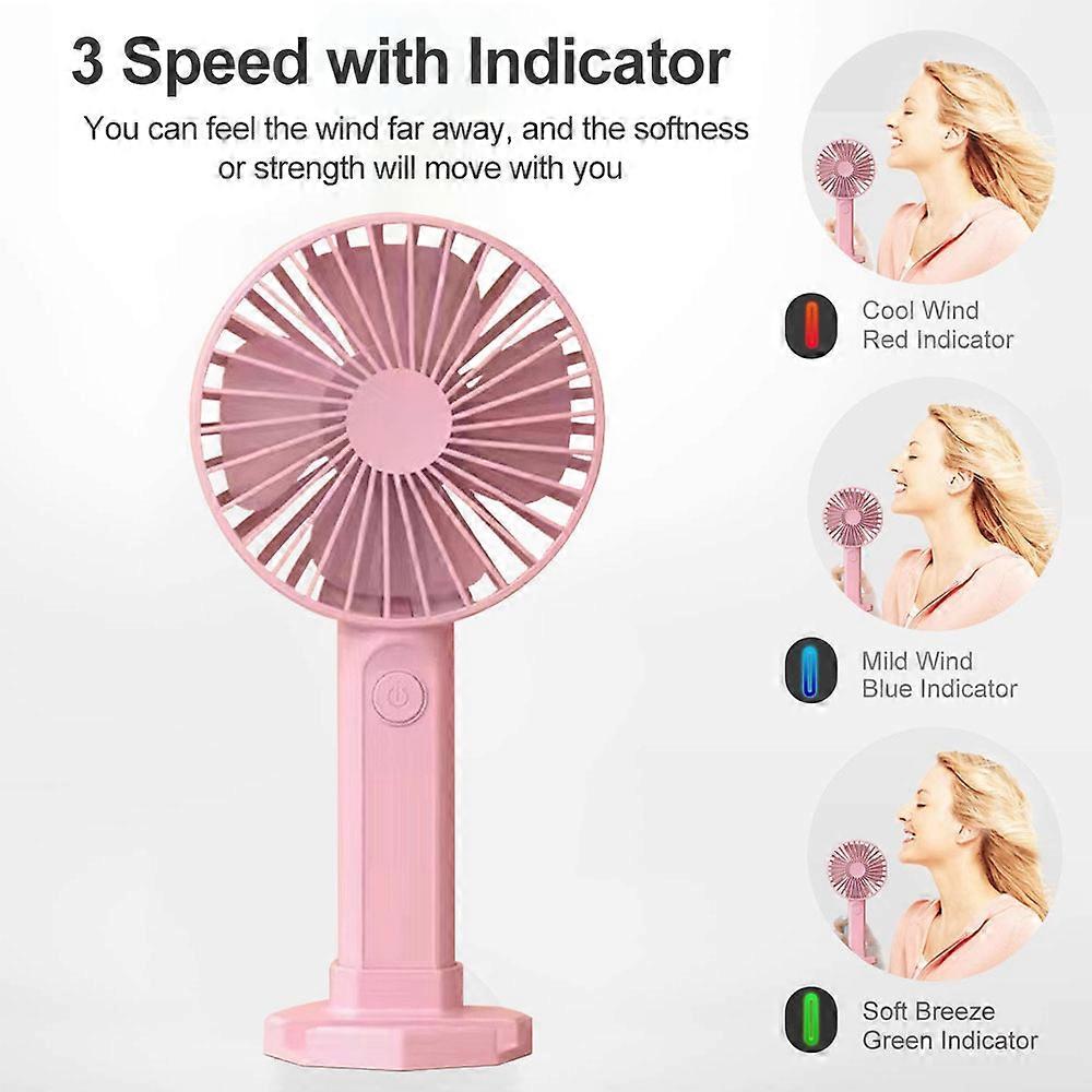 Portable handheld fan, mini handheld fan with USB rechargeable battery ...