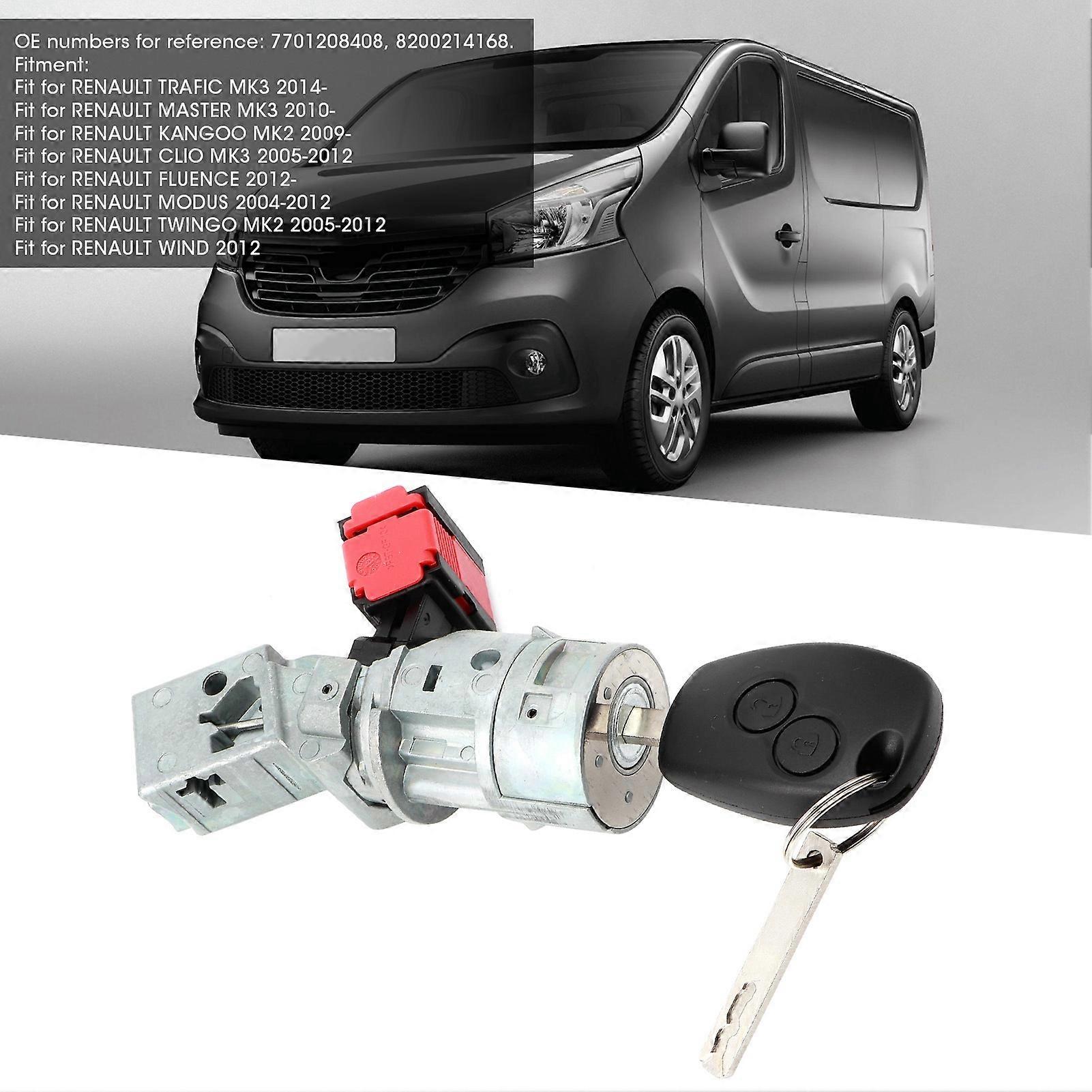 Ignition Lock Barrel Starter Switch with Key 7701208408 Fit for Renault ...