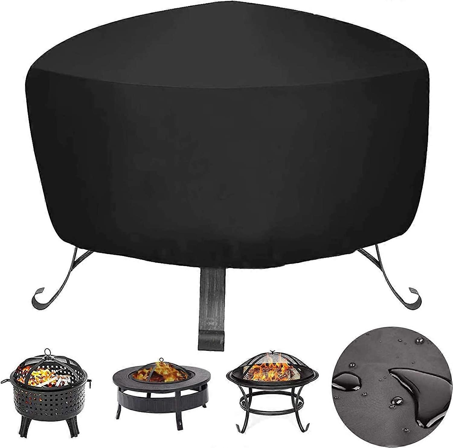 PIAO Fire Pit Cover, 210D Round Fire Pit Cover, Tear Resistant ...