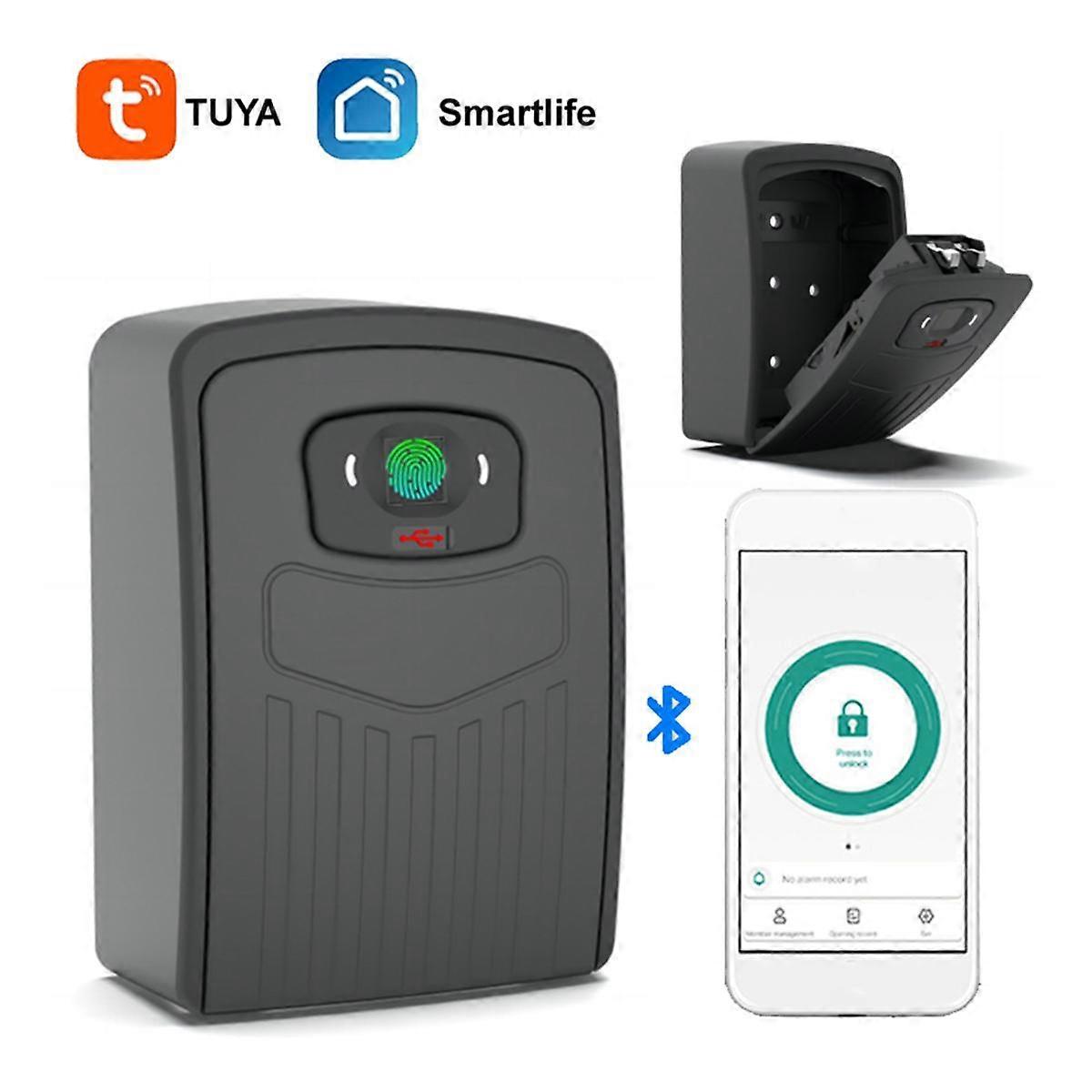 TUYA Smart Key Box Bluetooth Storage Lock Box Smart Life App Wall Mount ...