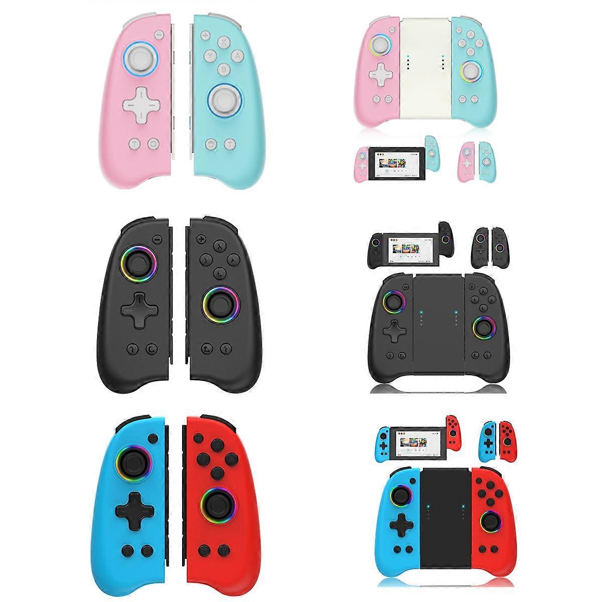 For Switch Joy-pad Controller NS Wireless Gamepad With Wake Up With Colorful Lights Game Handle ...