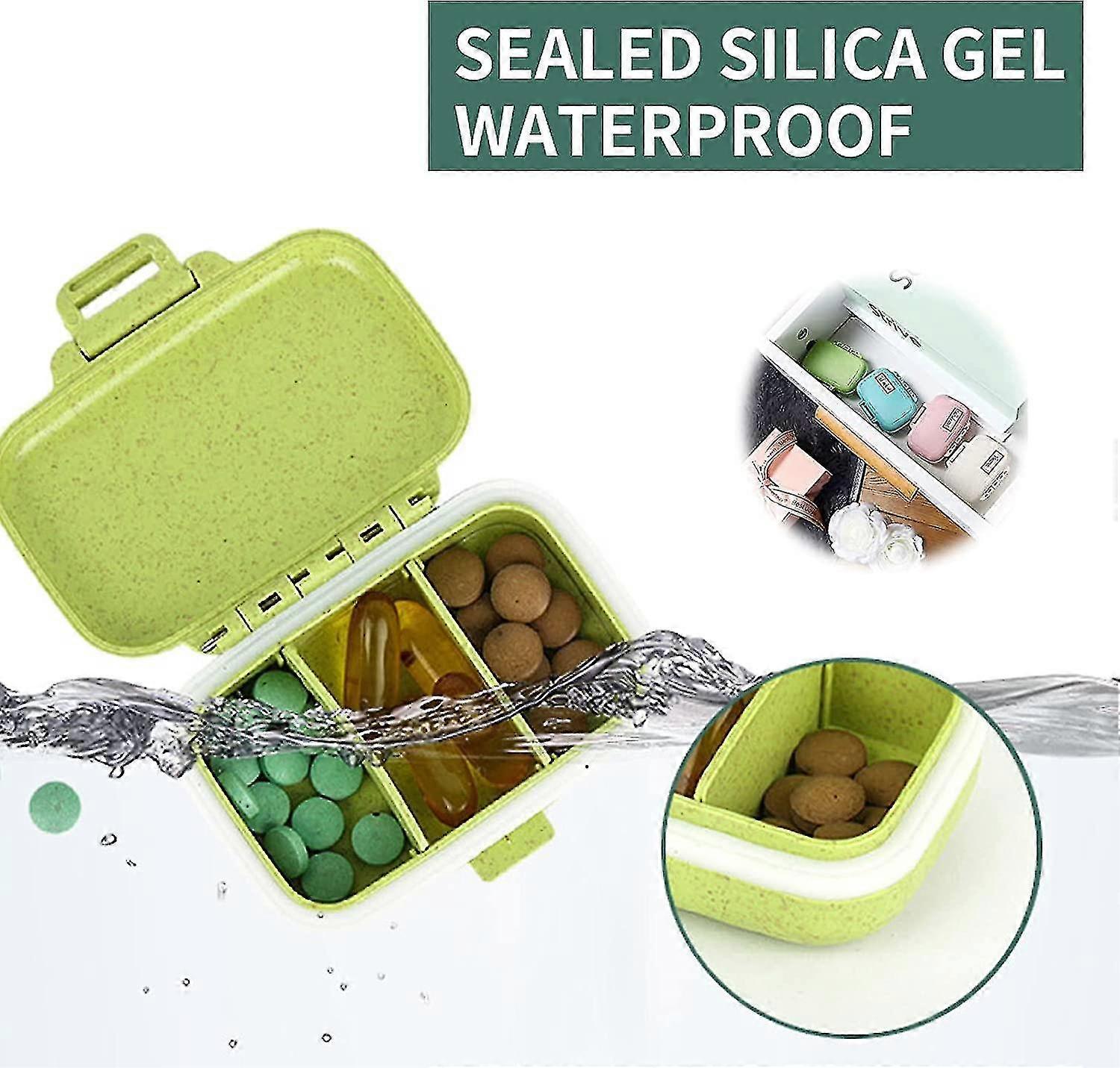 4 Pieces Pill Box, Medicine Box, Weekly Pill Box, Pill Box, Weekly Pill ...