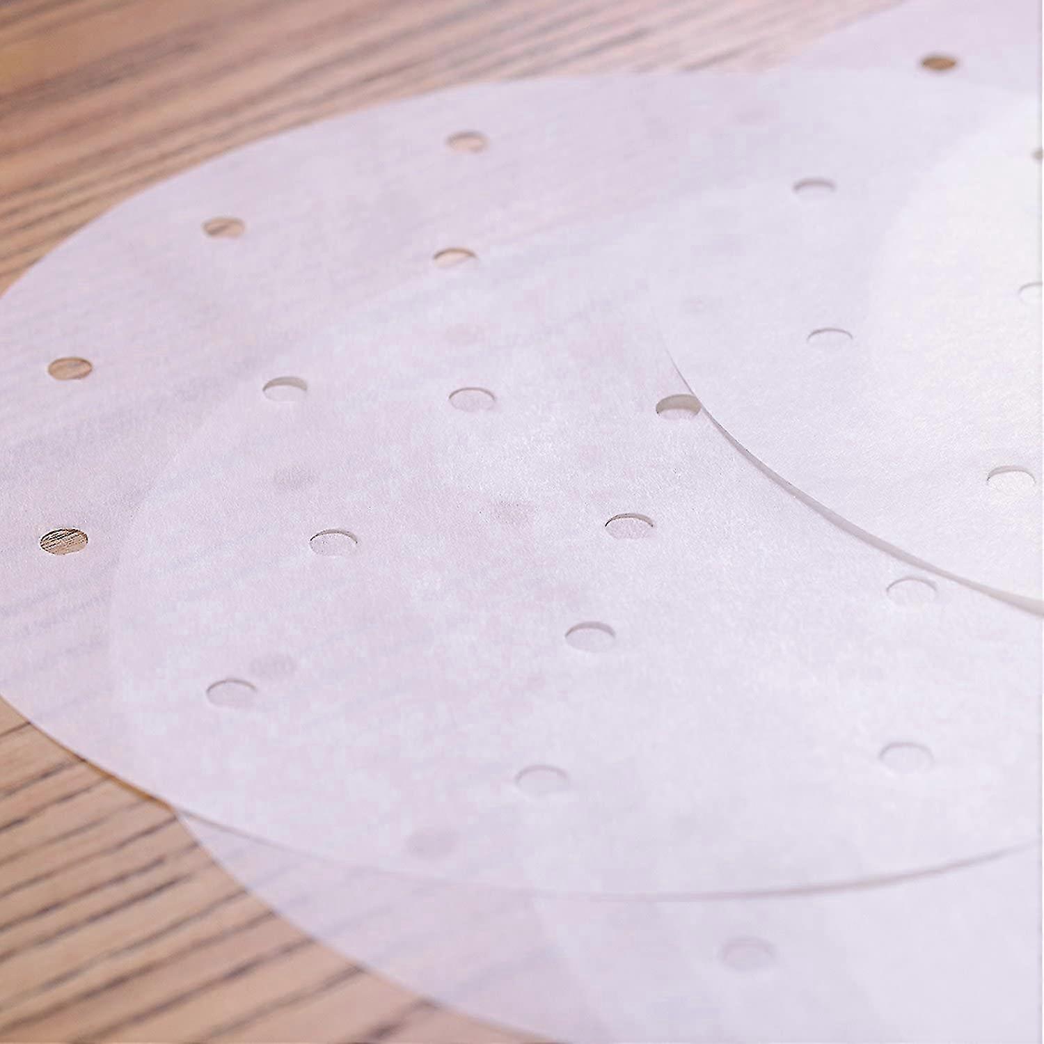 100 Pieces 9 Inch Perforated Paper Bamboo Steamer Paper Liners Steamer ...