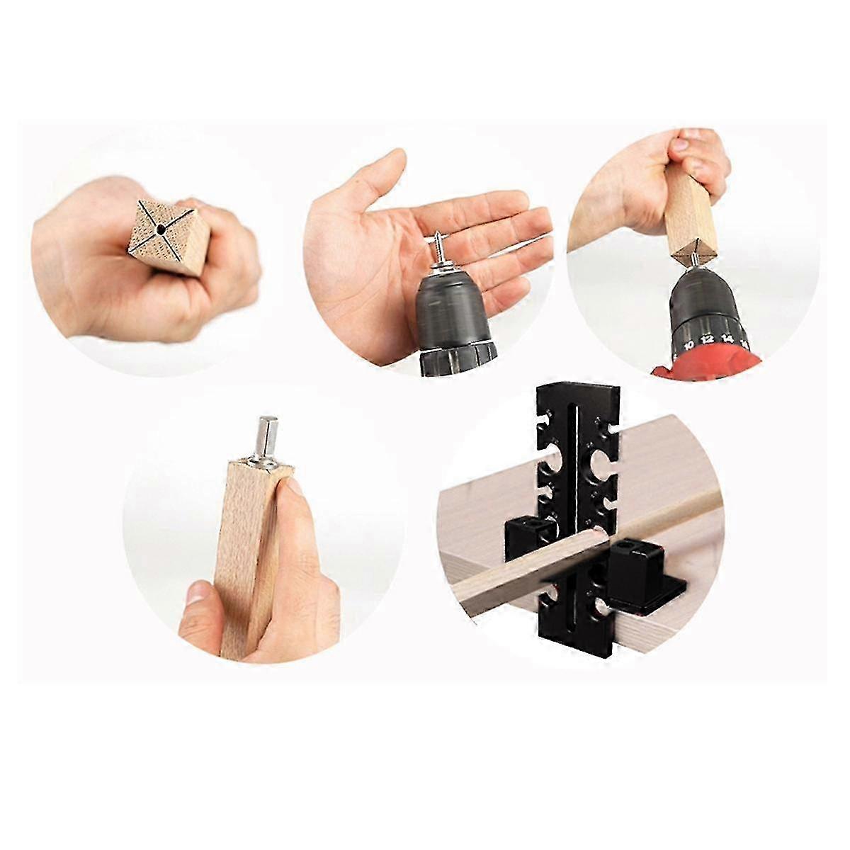 Electric Drill Round Rod Dowel Maker 7-18mm Adjustable Dowel Maker Jigs ...