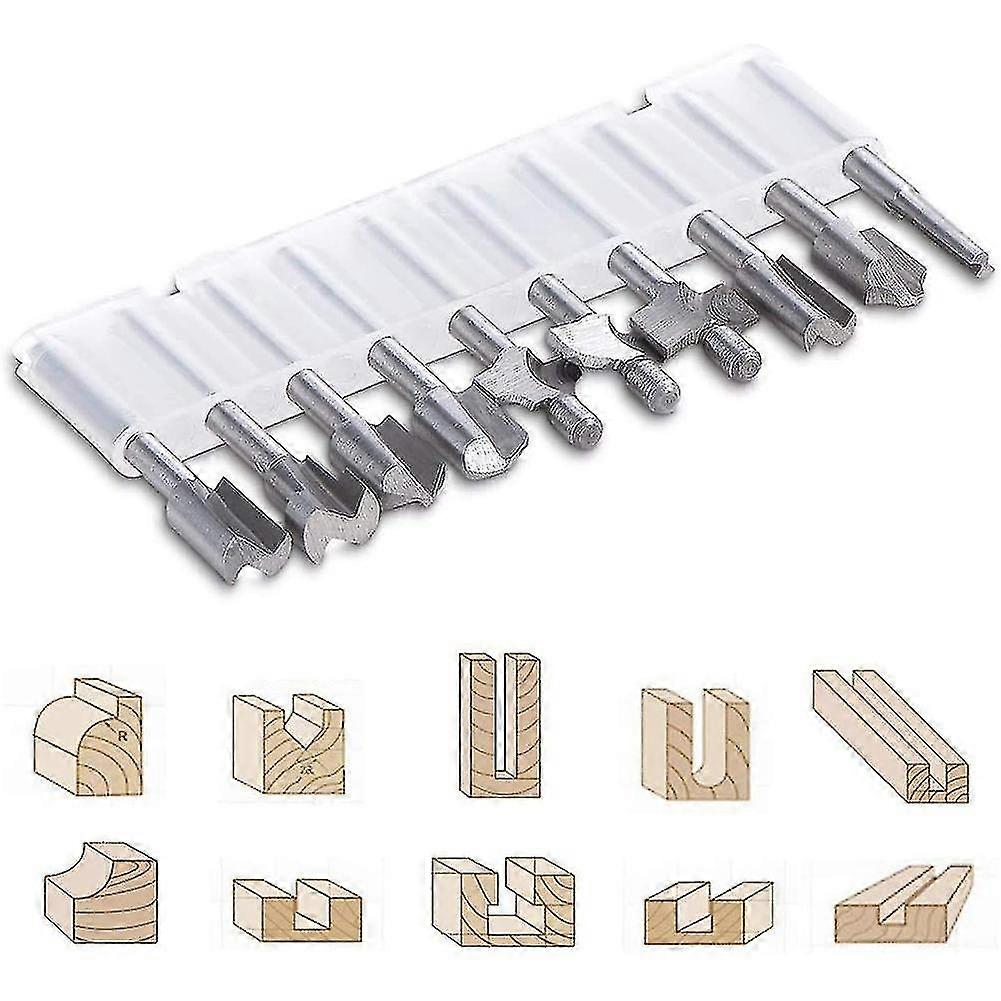 20Pc HSS Router Carbide Engraving Bits for Dremel Router Bit Set 1/8 ...