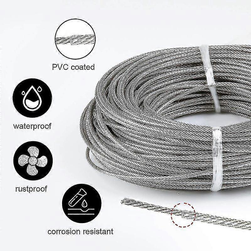 Wire Rope Kit, Garden Steel Wire Rope Tensioner, Stainless Steel Rope ...