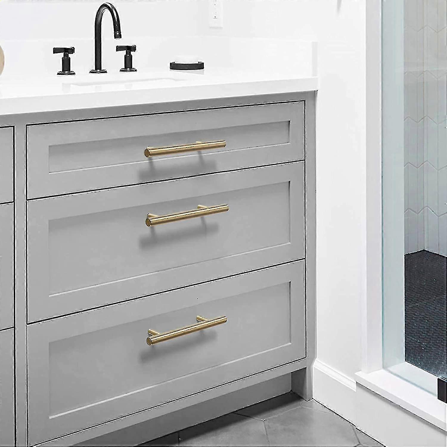 6 Pcs Gold Drawer Handles, 6 Inch Gold Furniture Handles Aluminum Alloy ...