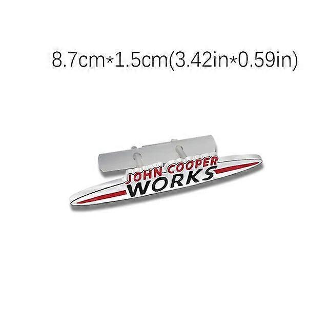 Car Interior 3D Metal Car Trunk Front Grill Emblem Badge For Mini John ...