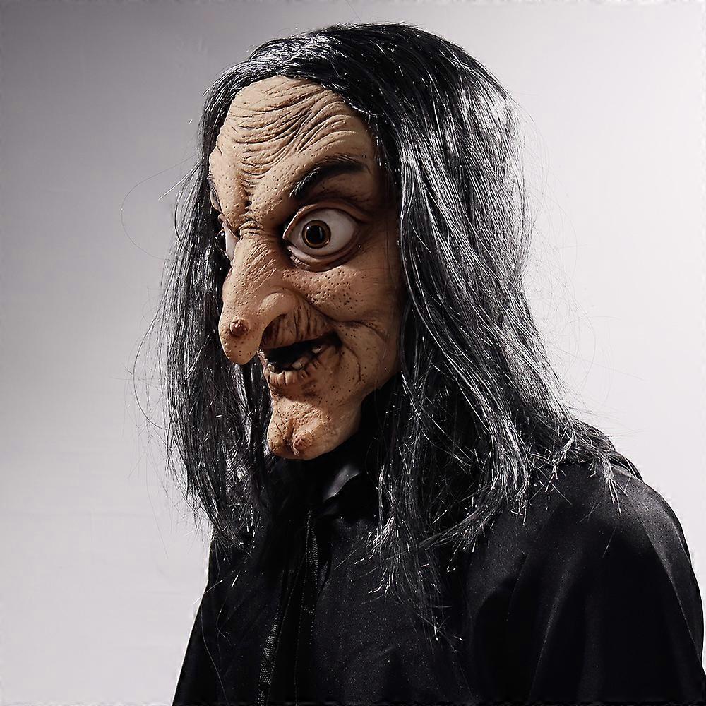 Halloween Horror Old Witch Mask Cosplay Creepy Ghost Face Long Nose ...