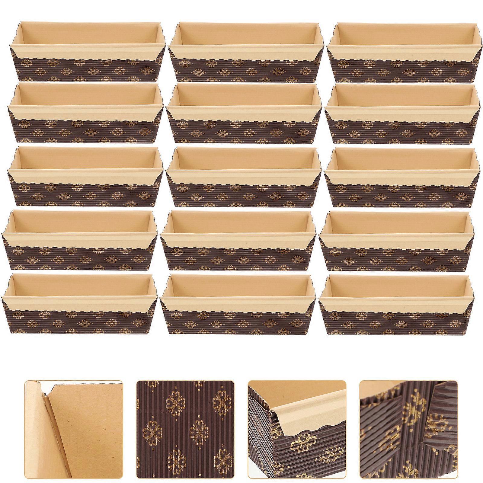 25Pcs Paper Loaf Pans for Baking Paper Bread Loaf Pans Rectangular Loaf ...