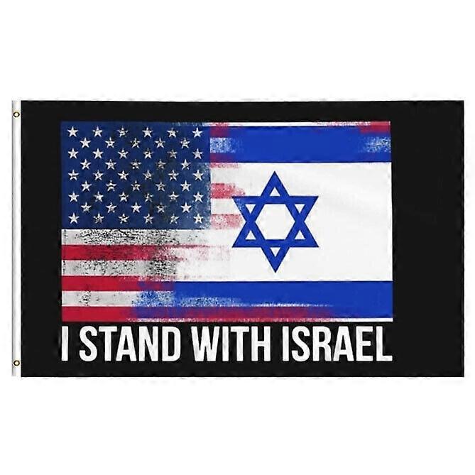3x5 Foot America Stands with Israel Flag Israeli National Flags Support ...