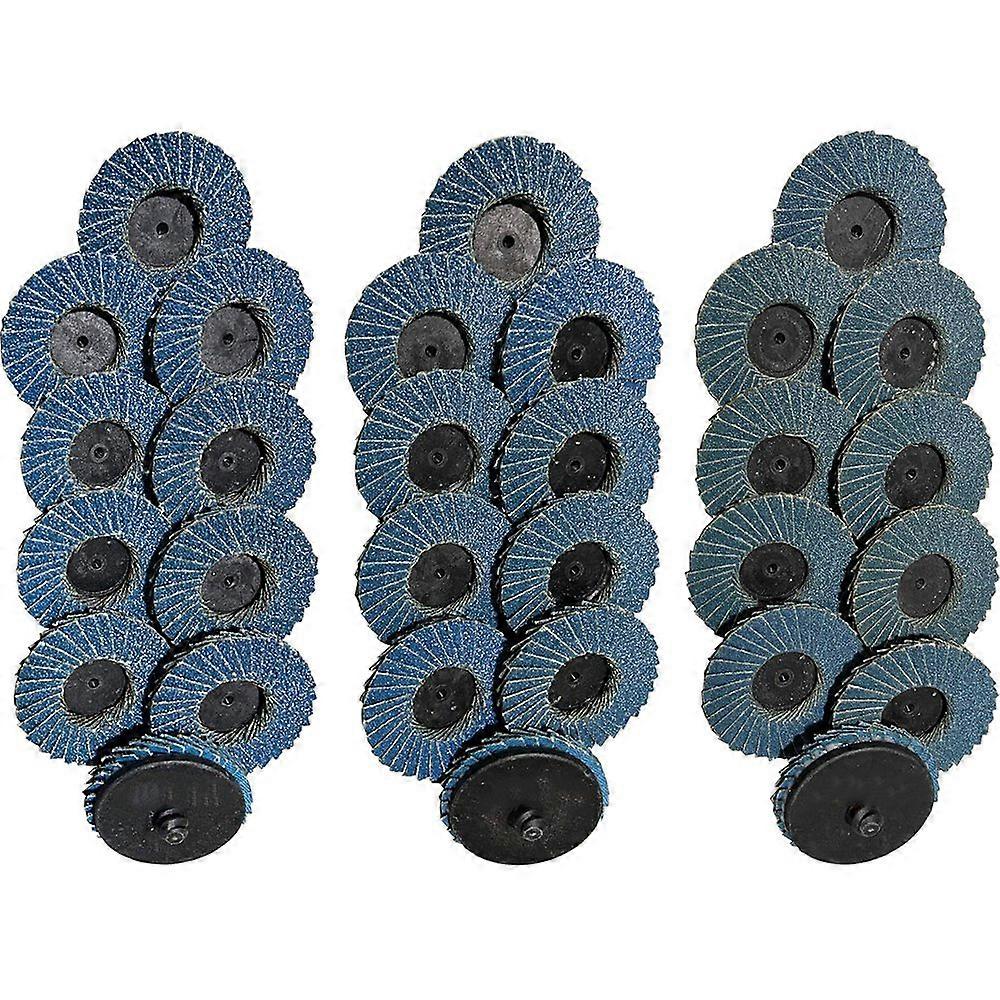 30 PCS 2 Inch Quick Change Flap Disc 40/80/120 Grit Flap Discs Sanding ...