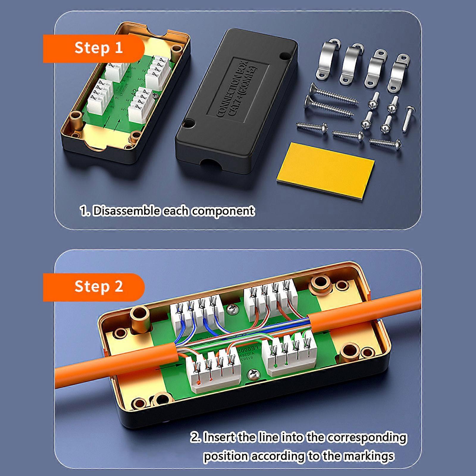 High Performances CAT7 Ethernet Cable Connectors CAT7 Ethernet Junction ...