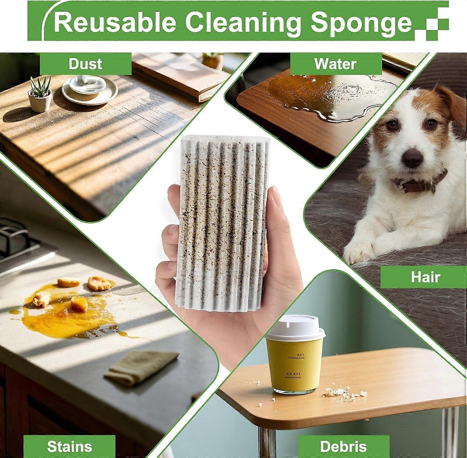 4-pack moisture-proof dusting sponges, sponge cleaning brushes, for ...