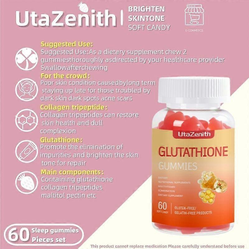 UtaZenith High-Potency Glutathione Gummies 500mg for Age Control and ...