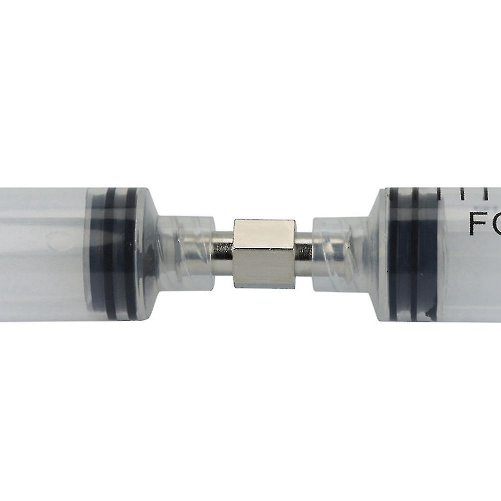 10pcs Coupler Luer Syringe Connector Metal Double Joints Luer Lock ...