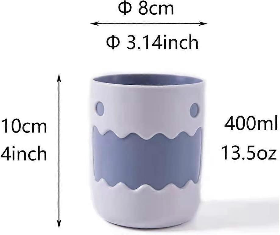 Two-color toothbrush cup, cartoon little monster pattern (pink, purple ...