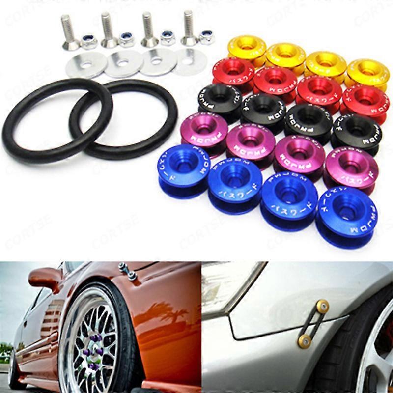 Aluminum Universal JDM Quick Release Fasteners Bumper Fender Washers ...