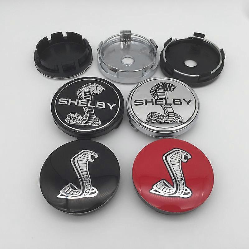 4pcs 54mm 56mm 60mm Cobra Shelby Car Wheel Center Cover Hub Cap Badge ...