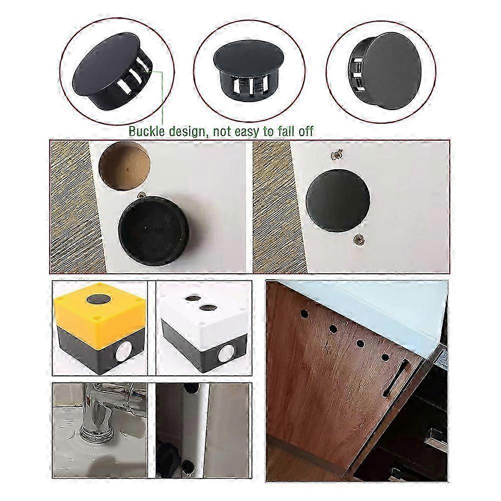 360 PCS 9 Sizes Plastic Hole Plugs Flush Type Hole Plugs Snap in ...
