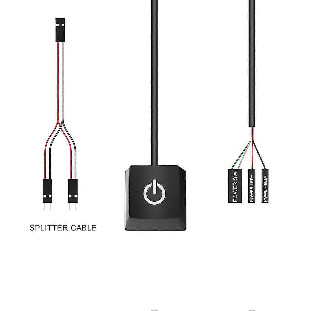 Portable On/off Pc Power Button Switch Cable Desktop Computer Switches ...