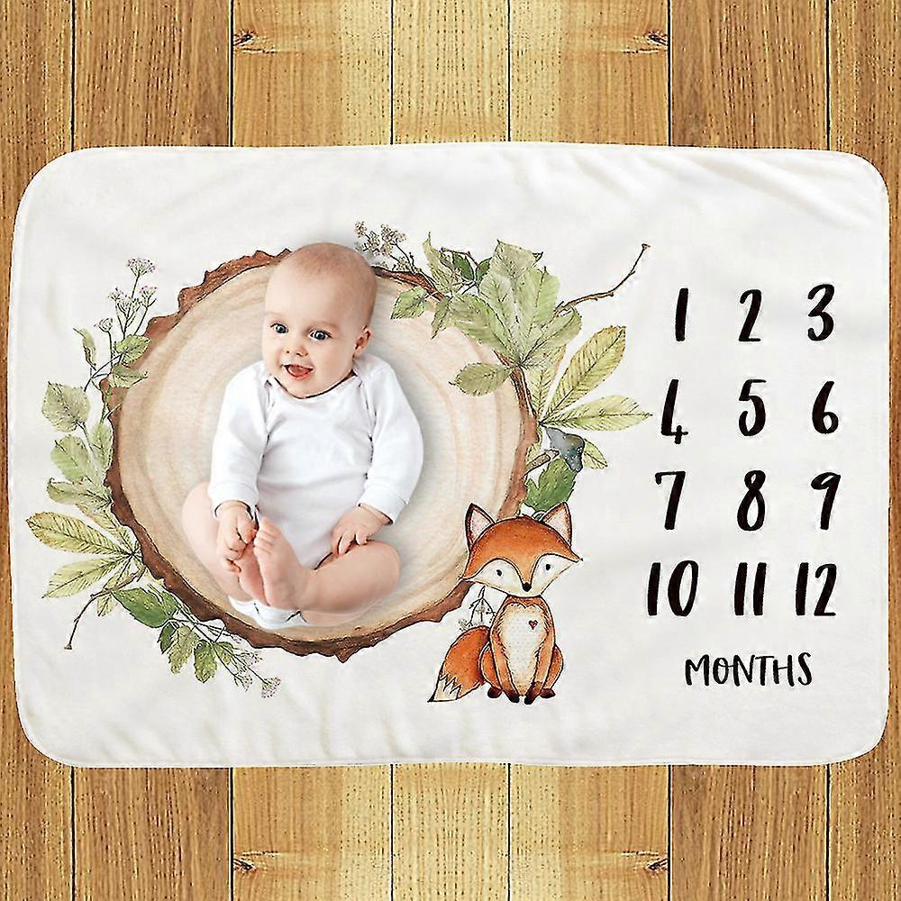 Baby Monthly Milestone Flannel Blanket Newborn Photo Mat Photography ...