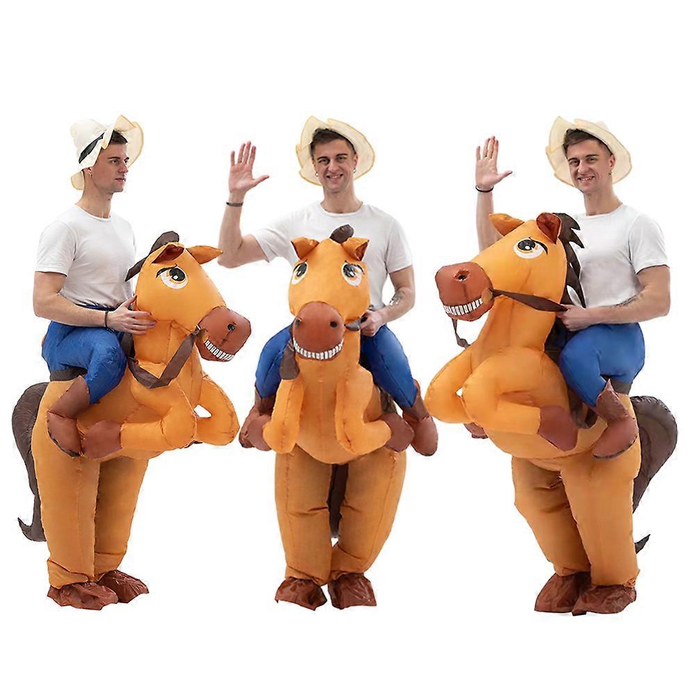 Cowboy Riding Horse Inflatable Costume Halloween Carnival Party Stage ...