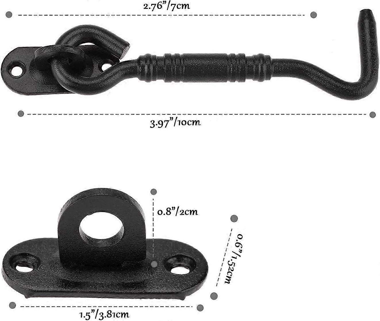 2X Vintage Gate Door Latch Rustic Black Forge Stainless Steel Cabin ...