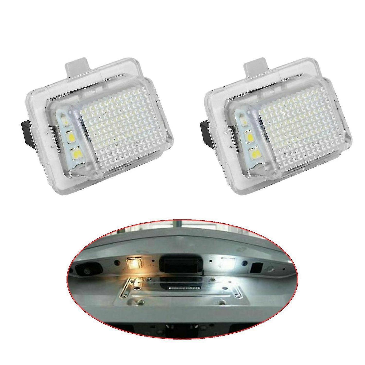 2pcs Car License Plate Light For W204/w212/w216/w221/w207 18 Led White ...